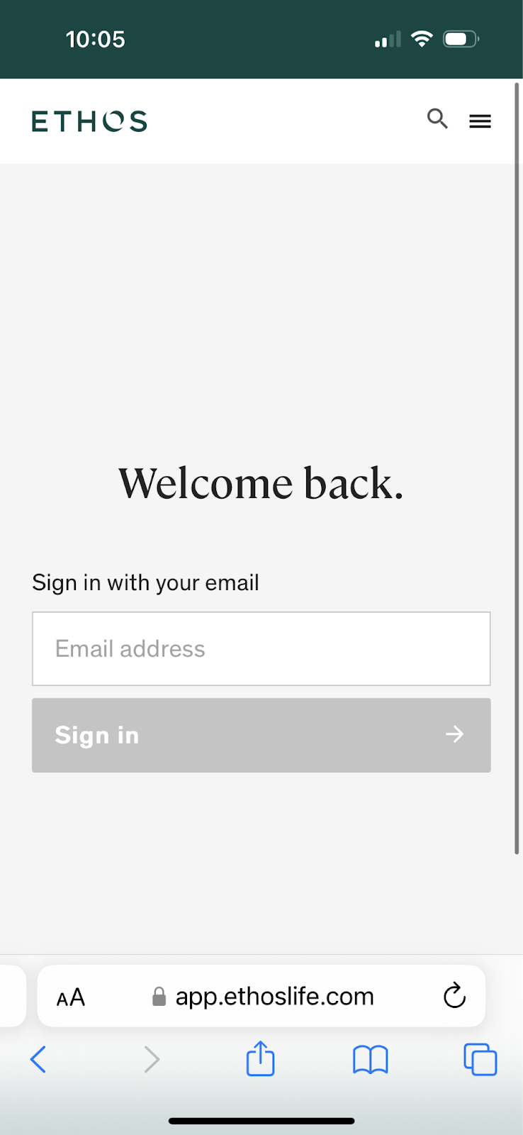 How do I log in to my portal? – Ethos Life