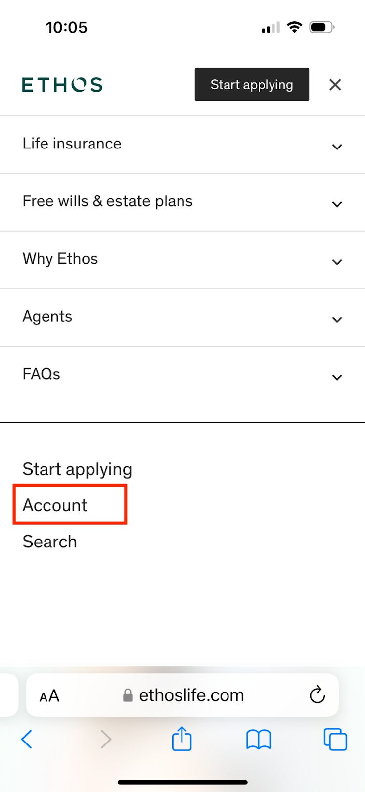 How do I log in to my portal? – Ethos Life
